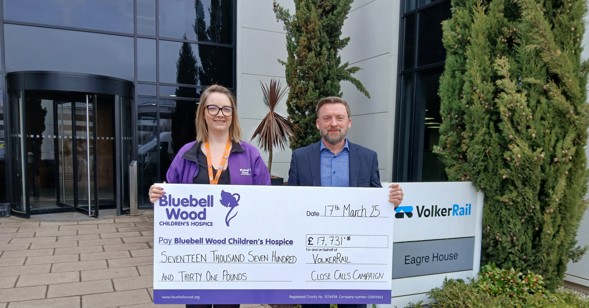 Bluebell Wood Children’s Hospice receives £17,000 donation | VolkerRail
