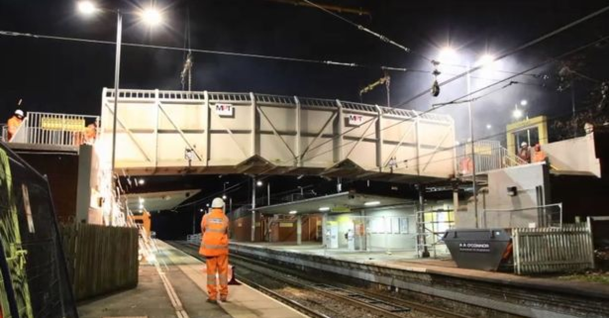 MPT has removed a 14 metre long, 13.5 tonne footbridge at Crumpsall ...