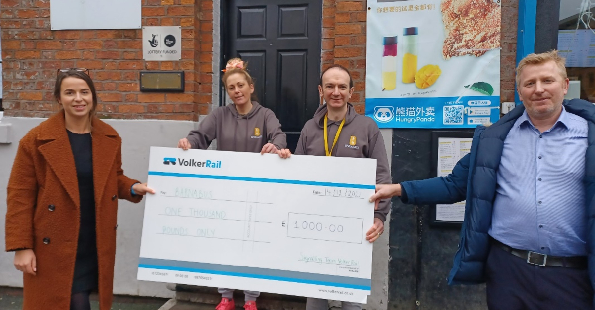 VolkerRail supports Barnabus homeless charity | VolkerRail